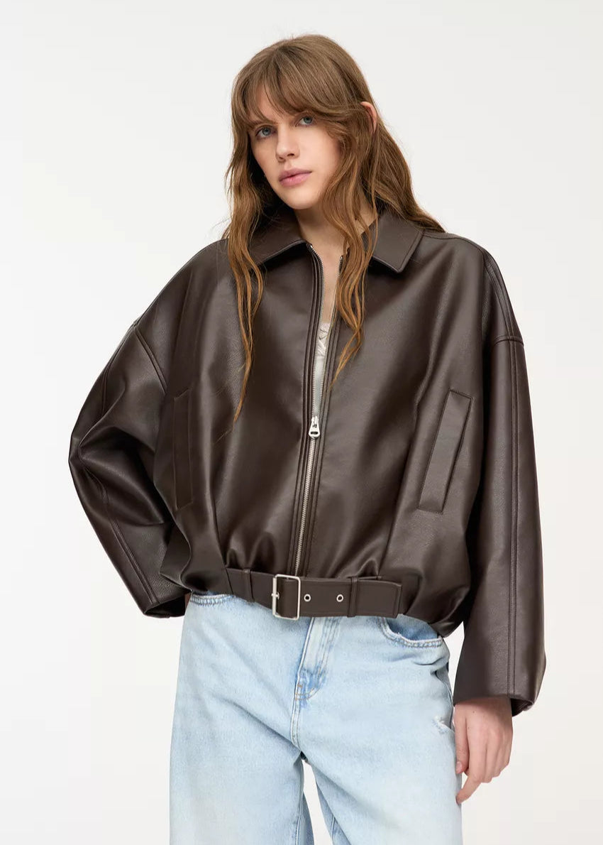 Blouson Élora Cuir – Édition Luxe – Queenally